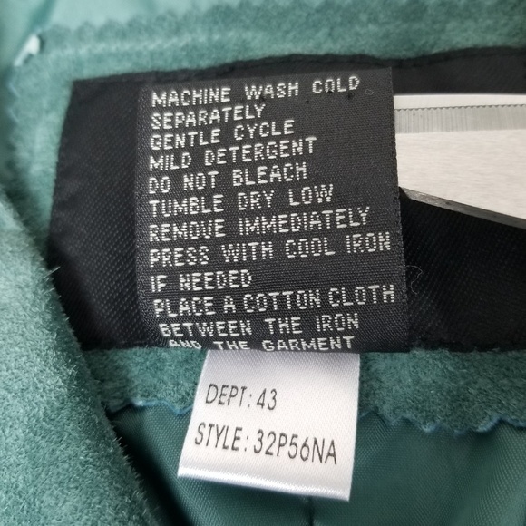 ZaZee | Jackets & Coats | Zazee Teal Suede Turquoise Leather Jacket ...